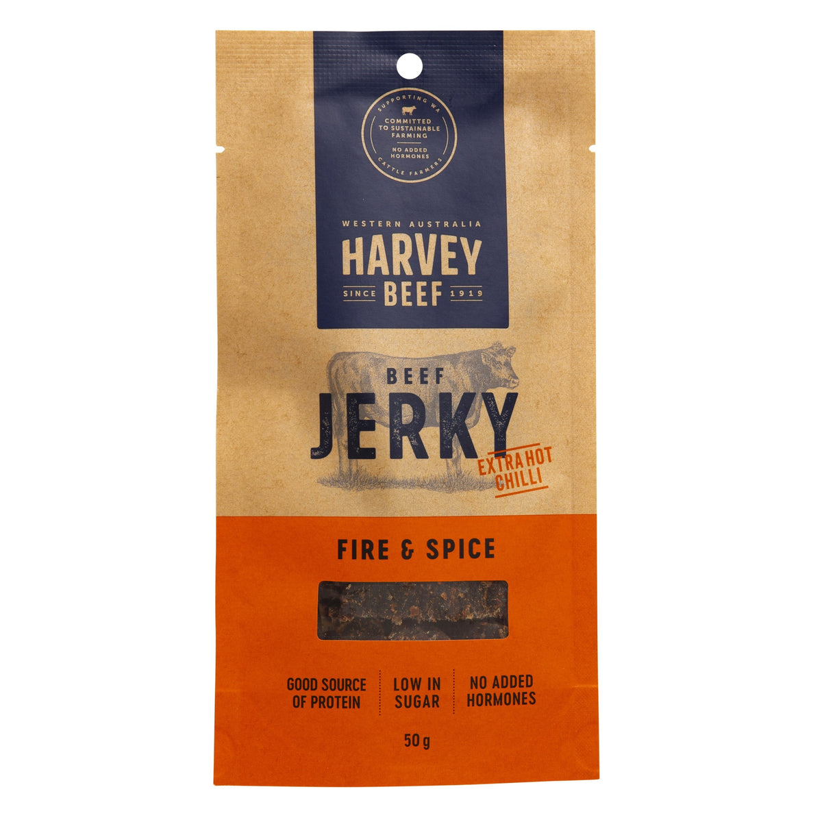Harvey Beef Beef Jerky Fire & Spice 50g | The Grateful Gift Co.